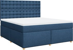 Box spring postel s matrací modrá 180x200 cm textil 3291379