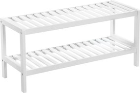 XXXLutz REGÁL NA BOTY, bílá, bambus, 70/33/26 cm Boxxx - Online Only šatny & botníky - 002543014401