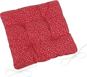 Bellatex Sedák Adéla prošívaný 40x40 cm Kvítek červená