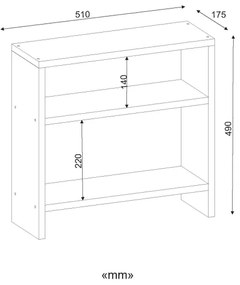 Policový díl SILVANUS 49x59 cm bílá
