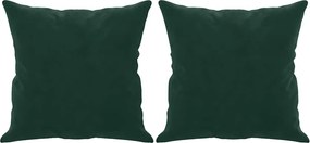2místná pohovka s polštáři tmavě zelená 120 cm samet 3200937