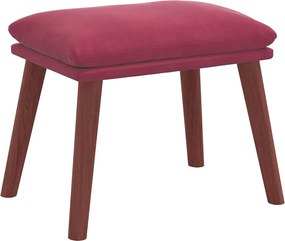 Relaxační křeslo s podnožkou vínové samet 3315143