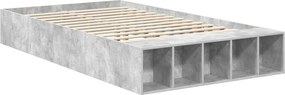 Rám postele s čelo Betonově šedá 120 x 190 cm Kompozitní dřevo 3408385