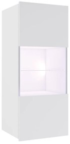 Gib Meble Závěsná vitrína Calabrini Barva: Bílý lesk, LED osvětlení: S osvětlením