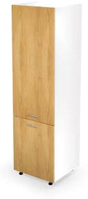 Kuchyňská skřínka na vestavěnou ledničku Verlene (přírodní dřevo + bílá). 1048707
