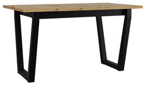Rozkládací stůl Elarno 80 x 140/180 II, Barva dřeva: sonoma-L, Barvy nožiček: černý kov