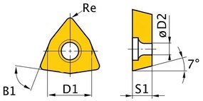 Břitové destičky W/80°, 5 ks