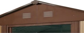 Zahradní domek BestBerg ZDB-4D / 4,1 m² / 236 x 174 x 206 cm / dekor dřevo/hnědá