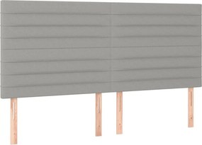 Box spring postel s matrací světle šedá 180 x 200 cm textil 3137253
