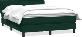 Box spring postel s matrací tmavě zelená 160x220 cm samet 3317994