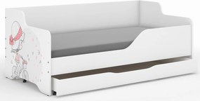Wooden Toys Dětská postel LILU 160x80 Holčička na kole – boční stěny