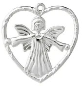 Vánoční ozdoba Angel in Heart Silver 7 cm Rosendahl