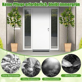 Costway Umělý citroník 160 cm v realistickém vzhledu s květináčkem a umělou
