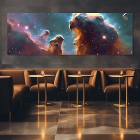 Obraz na plátně - Hvězdná mlhovina, Nebula Astraeus FeelHappy.cz Velikost obrazu: 180 x 60 cm