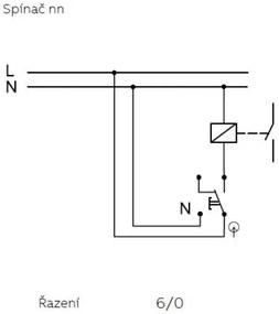 ABB Variant+ tlačítko č.6/0So, 6/0S IP54 šedá 3558N-C86511 S se svorkou N