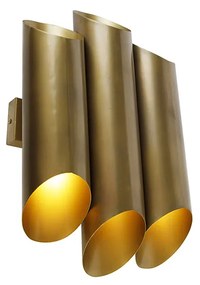 Průmyslové nástěnné svítidlo mosazné 6 světel - Whistle