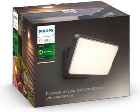PH 8719514382763 Hue LED White Venkovní nástěnný reflektor Philips Welcome 8719514382763 20,5W 2600lm 2700K IP44 24V černý, stmívatelný - PHILIPS (915005731602)