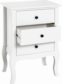 XXXLutz NOČNÍ STOLEK, paulovnie, bílá, 48/70/34 cm - 001931095303