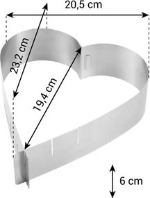 TESCOMA Nastavitelná forma na dort srdce DELÍCIA