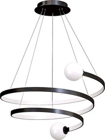 Toolight Rea, Závěsná lampa LHJ029-CP BLACK, OSW-50047