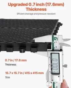 Drenážní rohož Modulární zámkový polštář 39,9 × 39,9 cm odvodňovací dlaždice
