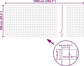 Euro plot ocel 10 x 1 m šedý 142520