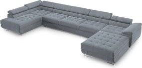 Eka Sedací souprava U FLORANCE XL Kronos Roh pohovky: Levý roh U, Barva látky Kronos: Černá (Kronos 07)