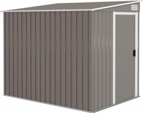Outsunny Kovový sklad nářadí 2,81 m² 154x206,5x181 cm Nářaďový přístřešek se skloněnou střechou, základna 845-983V00LG