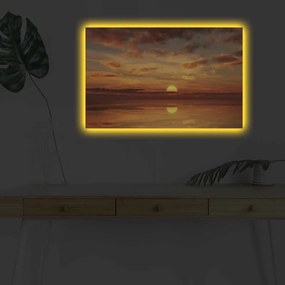 Obraz s LED osvětlením ZAPADAJÍCÍ SLUNCE 39 45 x 70 cm