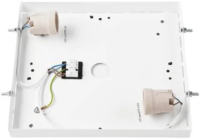 Stropní svítidlo OAK SQUARE 2xE27/15W/230V 31x31 cm dub/černá