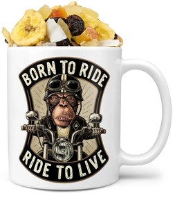 Hrnek Born to ride (Náplň hrníčku: Tropická směs)