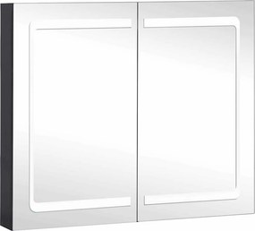 LED koupelnová skříňka se zrcadlem 80 x 12,2 x 68 cm 325545