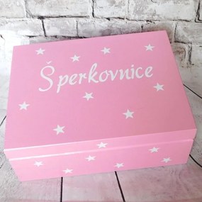 Dřevěná šperkovnice 6 přihrádek