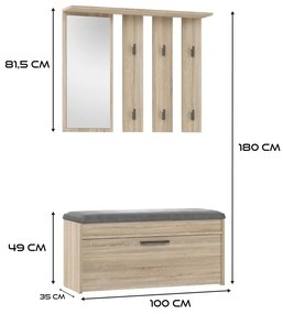 FALCO Předsíňová sestava Pargas Odstín: Dub artisan