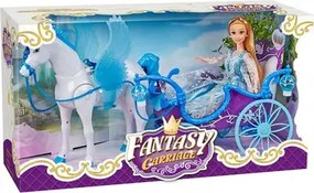 SPARKYS Magický kočár s Pegasem a panenkou modrý / Světlo a zvuk