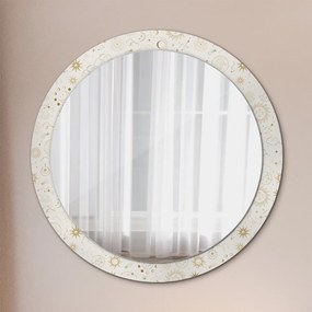 Kulaté dekorativní zrcadlo Mystický esoterický vzorec fi 90 cm