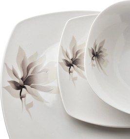 Porcelánová jídelní sada 18 ks talířů MAGNOLIA bílá