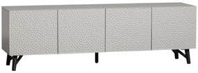 Hoorns Světle šedý dřevěný TV stolek Miste 181 x 46 cm
