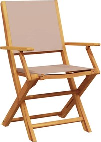 3dílný bistro set taupe textil a masivní dřevo 3281810