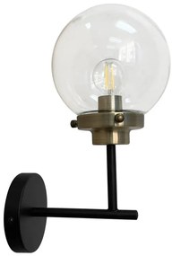 Černo-patinové nástěnné svítidlo Lens pro žárovku E14  - Candellux