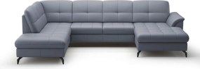 XXXLutz SEDACÍ SOUPRAVA, kůže, šedomodrá Sit & More - Sedací soupravy - 00014401625Z