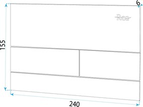 Rea Rea, Podomítkový WC systém K011A-Q + tlačítka T Black, KPL-E0056