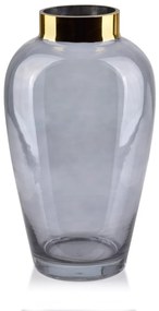 Skleněná váza Serenite 27 cm šedá