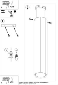 Sollux Lighting Stropní svítidlo ZEKE 30 dub