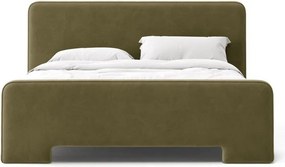 Světle zelená čalouněná dvoulůžková postel s roštem 140x200 cm Eda – Micadoni