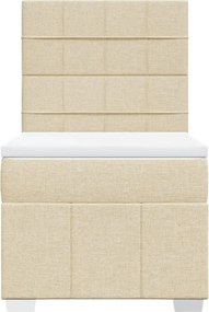 Box spring postel s matrací krémová 80 x 200 cm textil 3293800