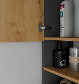 Skříňka nad pračku POLA MULTI antracit/dub artisan