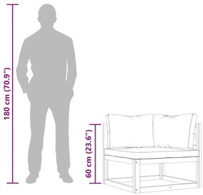 vidaXL Marketos Dílčí rohové pohovky 2 ks s poduškami krémově bílé