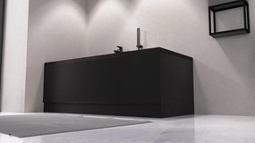 Polysan CLEO obdélníková vana 180 x 90 x 48 cm černá mat 13111.21