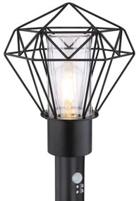 Globo 31357S - Venkovní lampa se senzorem HORACE 1xE27/15W/230V IP44